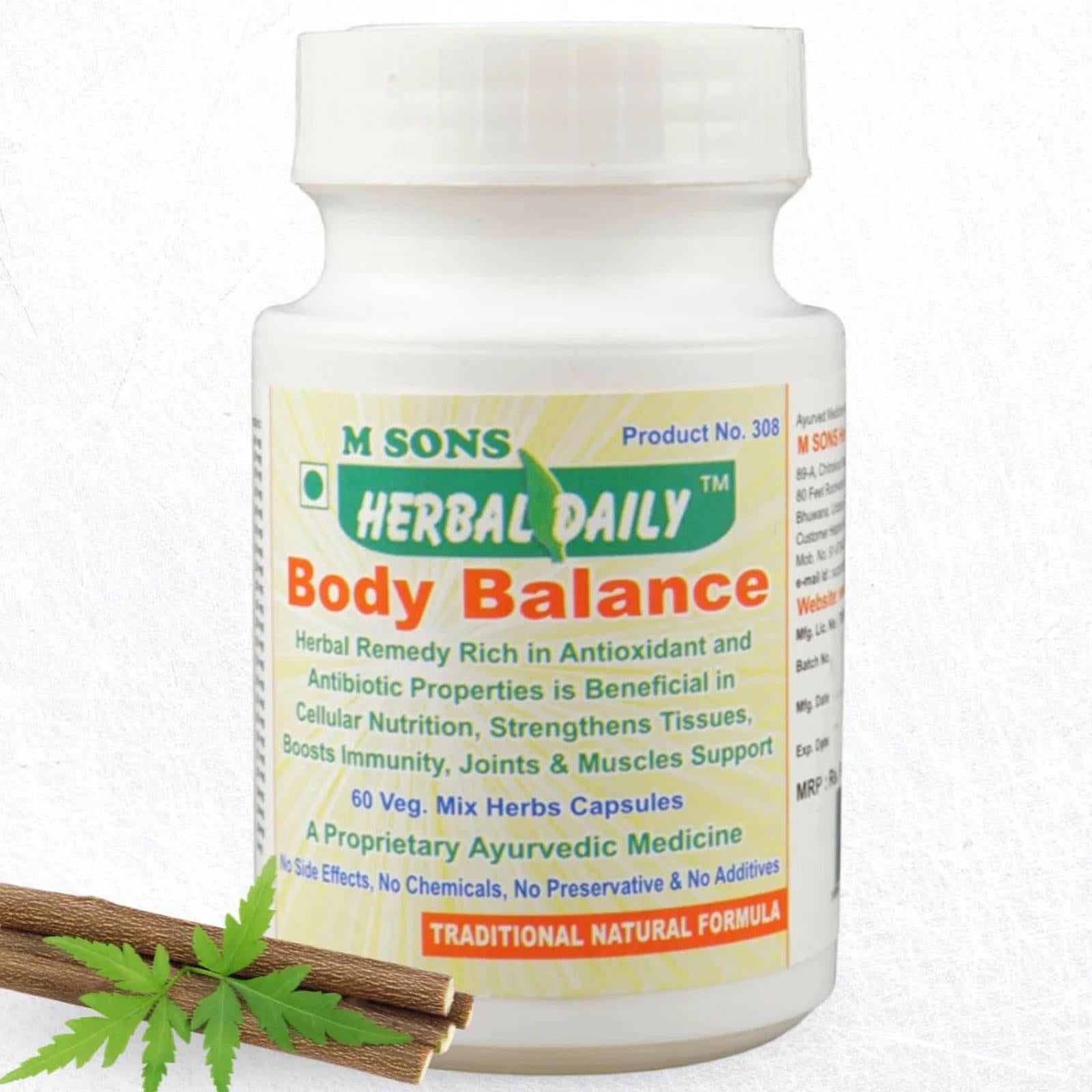 Body Balance Veg Capsule – Herbal Solution for Skin, Digestion & Welln ...